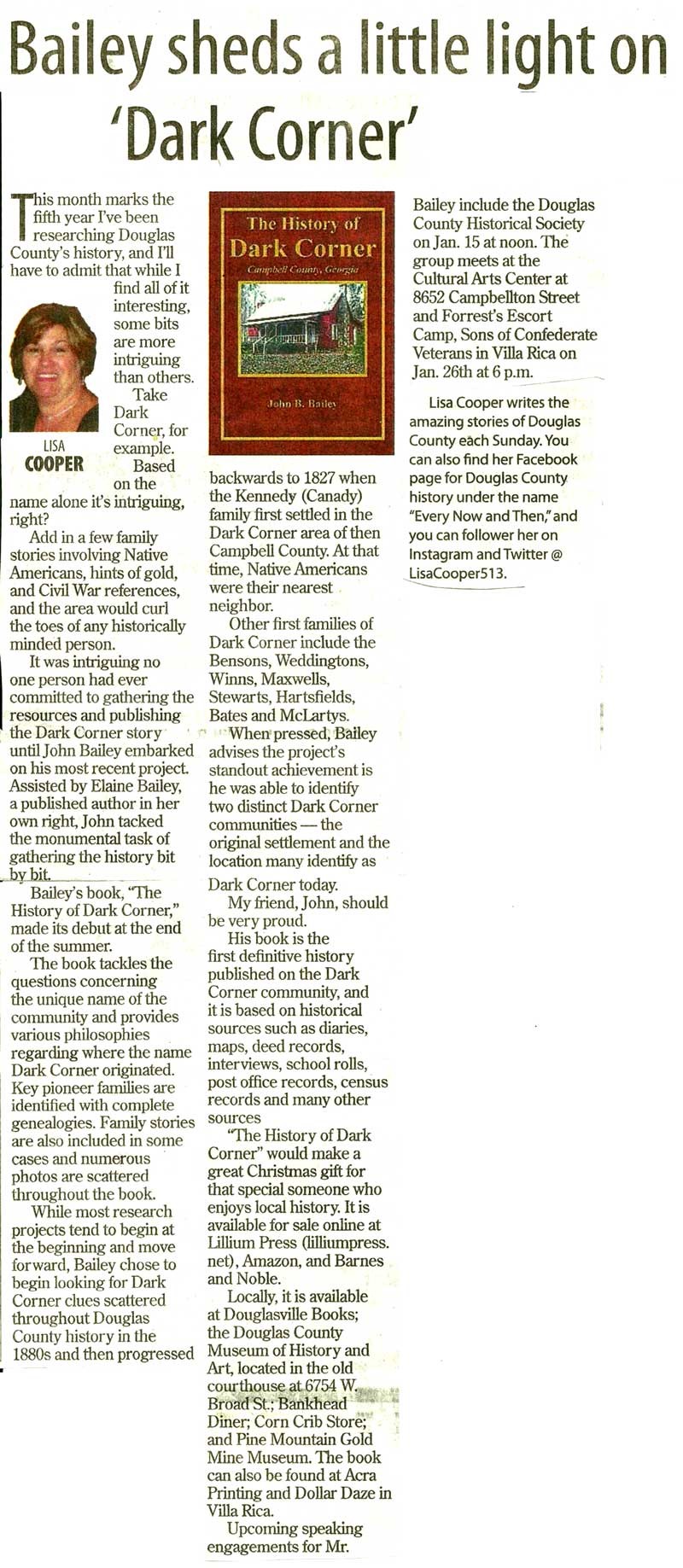 Lillium Press Historical Books - The History of Dark Corner